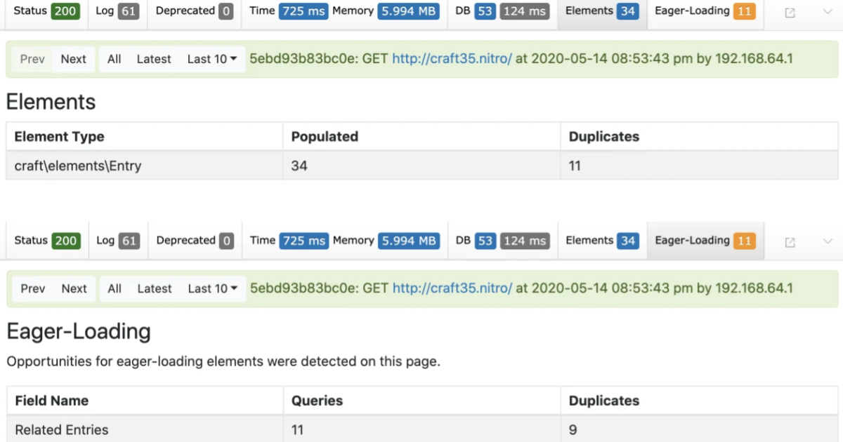 Elements Panel – Benchmark elements and eager-loading in the debug…